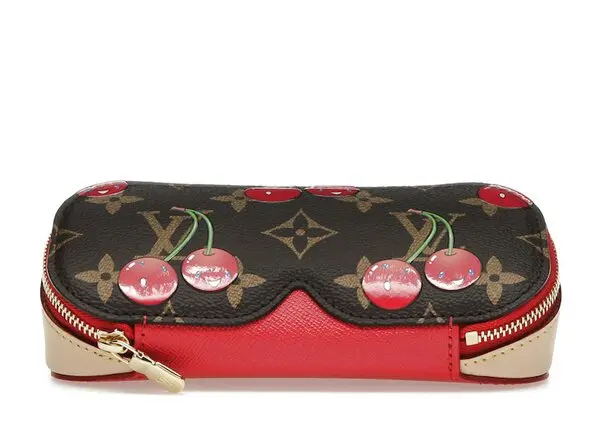 LOUIS VUITTON X Takashi Murakami Cherry Sunglasses Pouch - Brown Monogram
