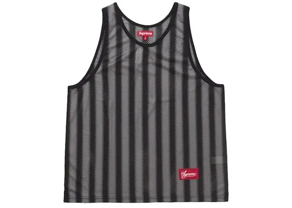 Supreme Stripe Mesh Tank Top