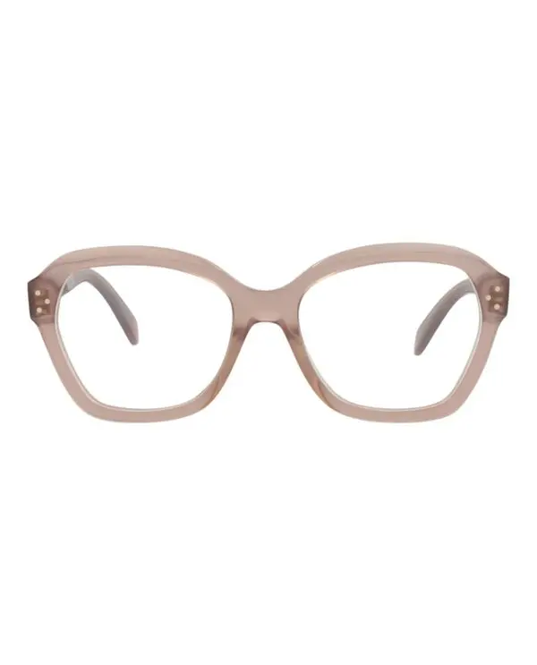 Celine Round Acetate Optical Frames - Brown Brown Transparent (cl50100i/54/045)