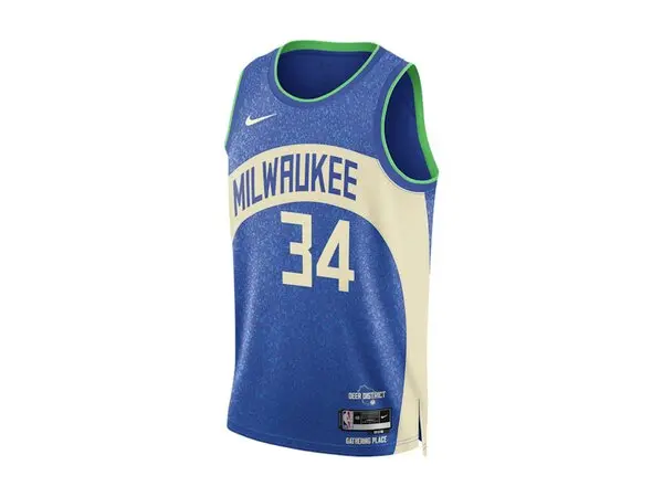 Nike Nba Milwaukee Bucks Giannis Antetokounmpo City Edition 23/24 Swingman Jersey - Multicolor
