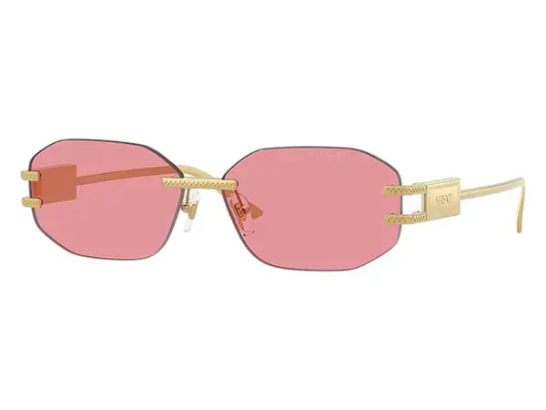 Versace Geometric Sunglasses - Gold (ve2274 100284)