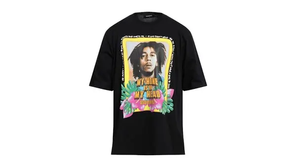 Dsquared2 Skater Fit Home Is In My Head Logo T-shirt - Black