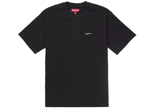 Supreme Short Sleeve Pocket Tee Shirt - Black