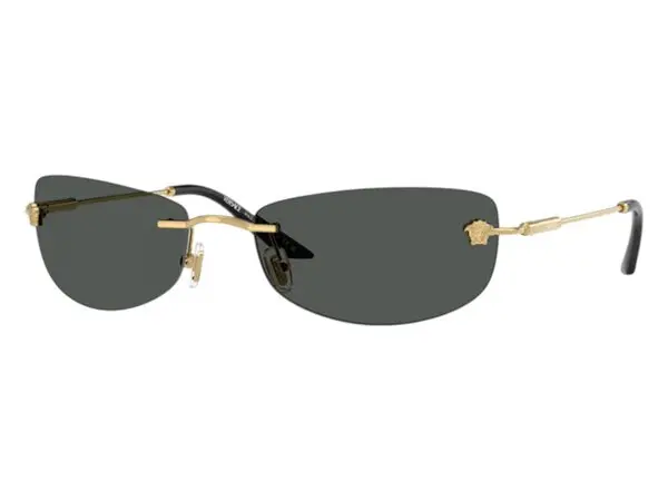 Versace Rectangle Sunglasses - Gold (ve2279 100287)