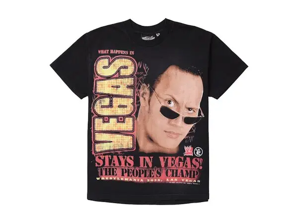 HELLSTAR Wrestlemania The Rock T-shirt - Black