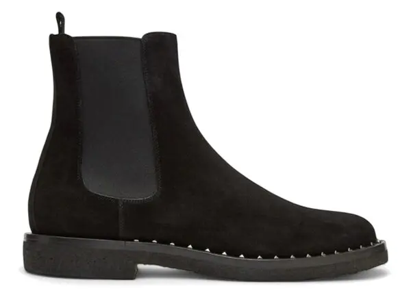 Valentino Garavani Garavani Suede Soul Rockstud Chelsea Boots - Black