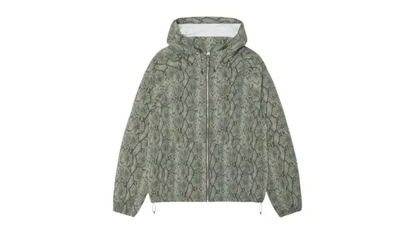StÜssy Beach Snake Print Nylon Shell Jacket - Olive