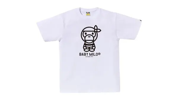 A BATHING APE Pirate Baby Milo Tee Shirt - White