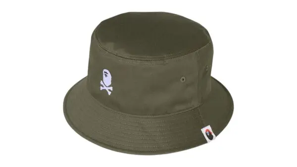 A BATHING APE Ape Crossbone Bucket Hat - Olivedrab Green