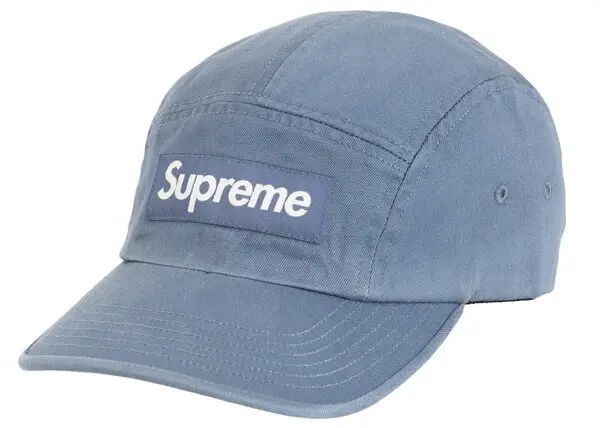 Supreme Washed Chino Twill Camp Cap - Slate