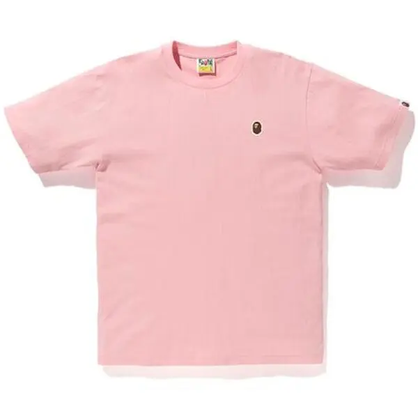 A BATHING APE Silicon Ape Head One Point Tee Shirt - Pink