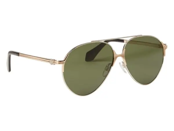 Palm Angels Elkton Sunglasses - Gold Green (peri060s24met0017655)