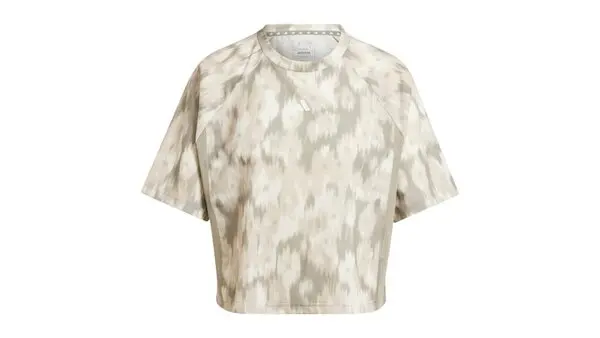 Adidas Train Essentials Allover Print Tie-dye T-shirt - Silver Pebble