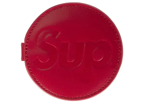 Supreme Leather Pocket Mirror - Red