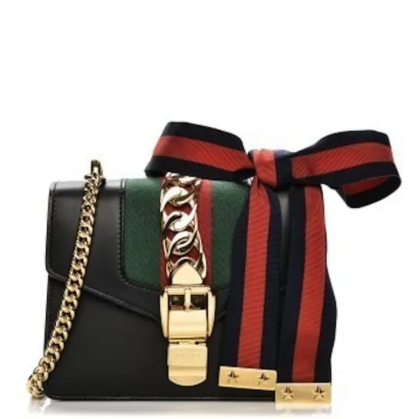 Gucci Sylvie Mini Shoulder Bag With Gg Web Stripe