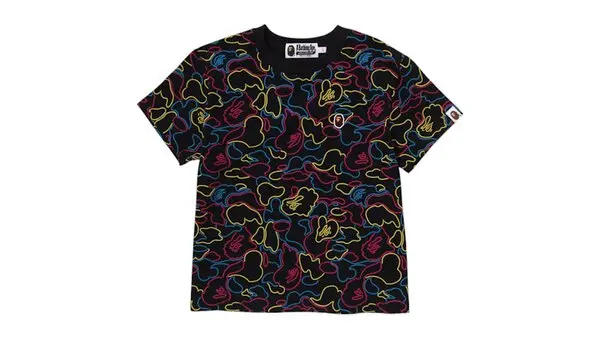 A BATHING APE Neon Camo Mini Tee