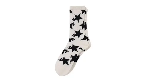 BAPE Sta Pattern Socks - White
