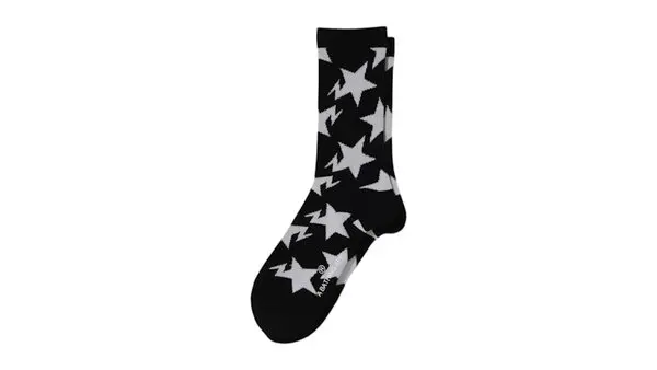 BAPE Sta Pattern Socks - Black