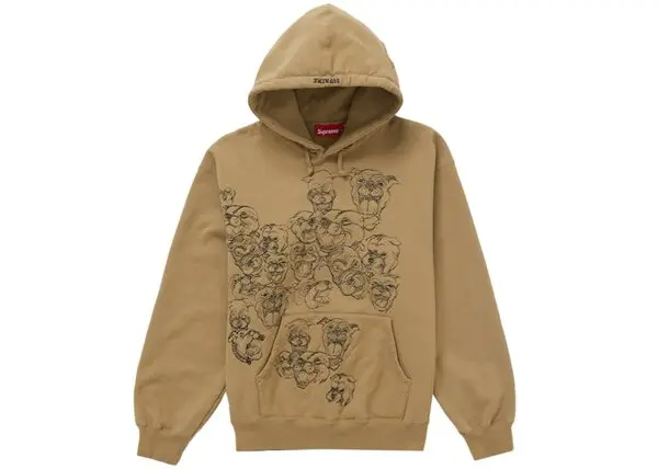 Supreme Pitbulls Embroidered Hooded Sweatshirt