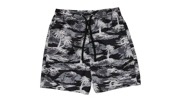 A BATHING APE Relaxed Fit Beach Shorts - Black