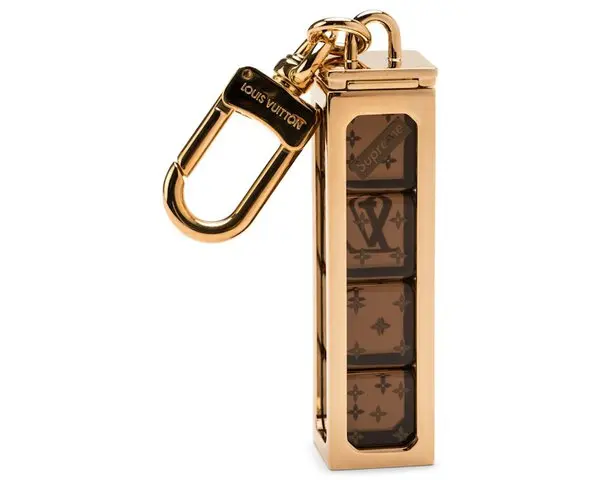 LOUIS VUITTON X Supreme Dice Key Chain Brass - Multicolor