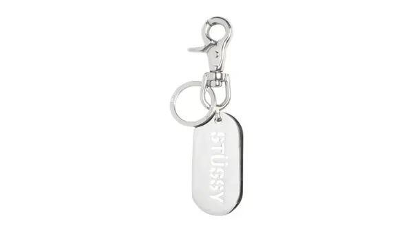 StÜssy Metal Tag Keychain - Silver