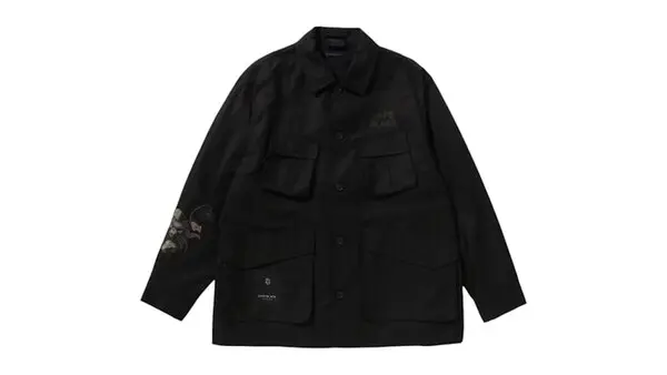 A BATHING APE Cross Stitched Army Shirt