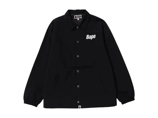 A BATHING APE Logo Coach Jacket - Black