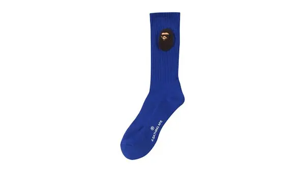 A BATHING APE Balloon Yarn Ape Head Socks - Blue