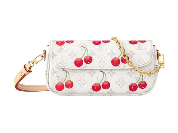 LOUIS VUITTON X Takashi Murakami Cherry Wallet On Chain Ivy - White Monogram