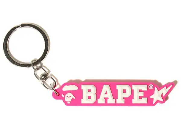 A BATHING APE Rubber Keychain - Pink