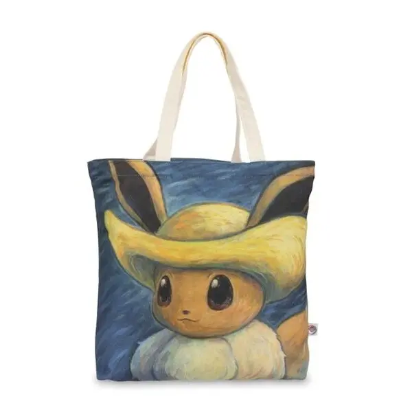 POKEMON Center X Van Gogh Museum Eevee Canvas Tote - Multicolor