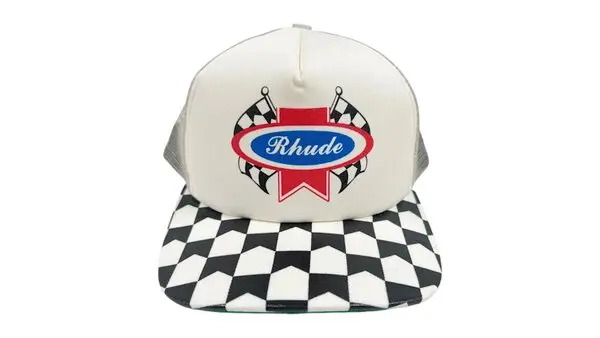 Rhude Chevron Rally Trucker Hat - Off White