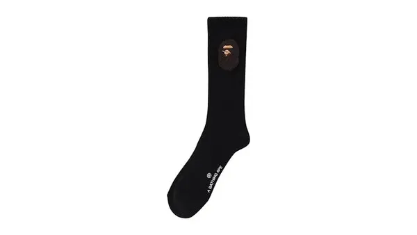 A BATHING APE Balloon Yarn Ape Head Socks - Black