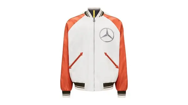 Moncler X Mercedes-benz Nigo Satet Reversible Satin Bomber - Orange