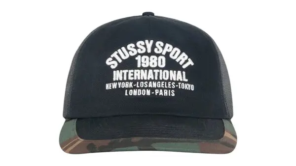 StÜssy Trucker International Snapback - Black