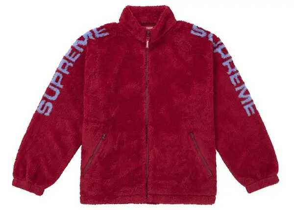 Supreme Shoulder Logo Fleece Jacket - Red