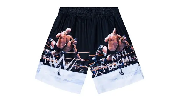 ANTI SOCIAL SOCIAL CLUB X Wwe The Rock Shorts - Multicolor