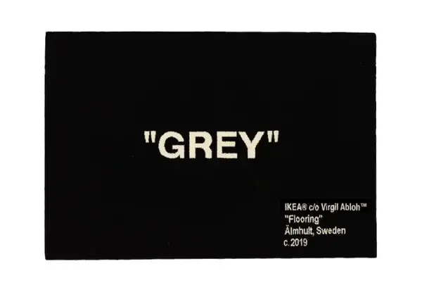 VIRGIL ABLOH X Ikea Grey Rug 195x133 Cm Black