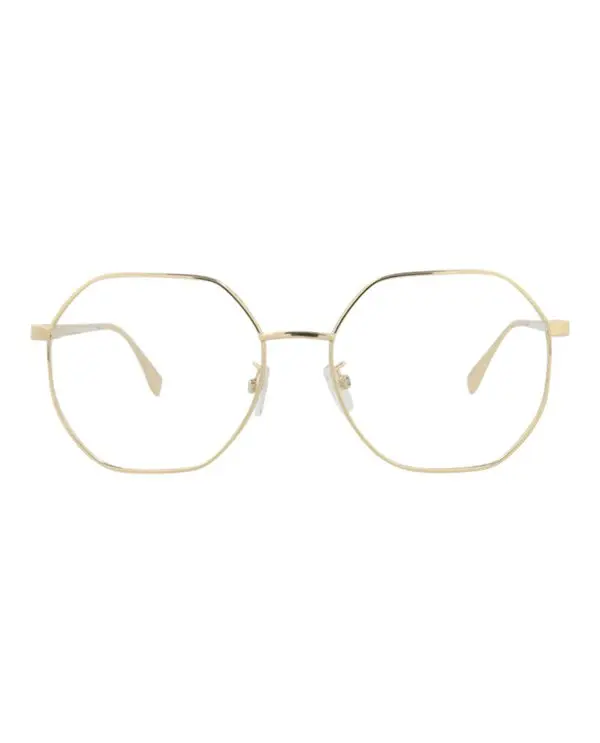 Fendi Round-frame Optical Frames - Gold Gold Transparent (fe50053u/55/030)