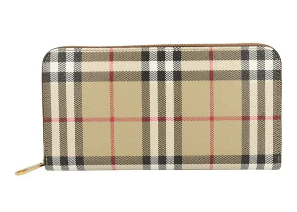 Burberry Check Zip Wallet - Archive Beige