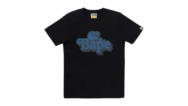 A BATHING APE Denim Milo On Tee Shirt - Black