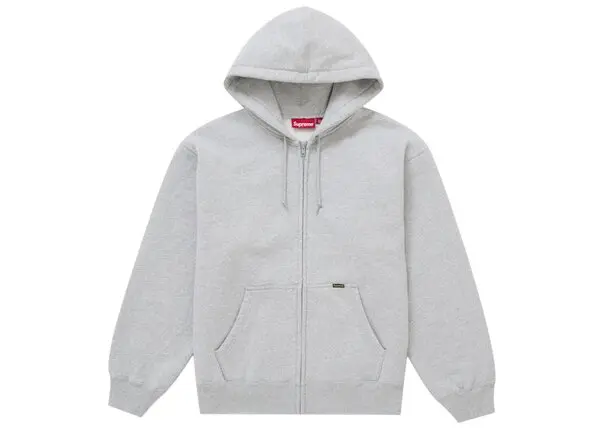 Supreme Zip Up Hooded Sweatshirt - Heather Grey