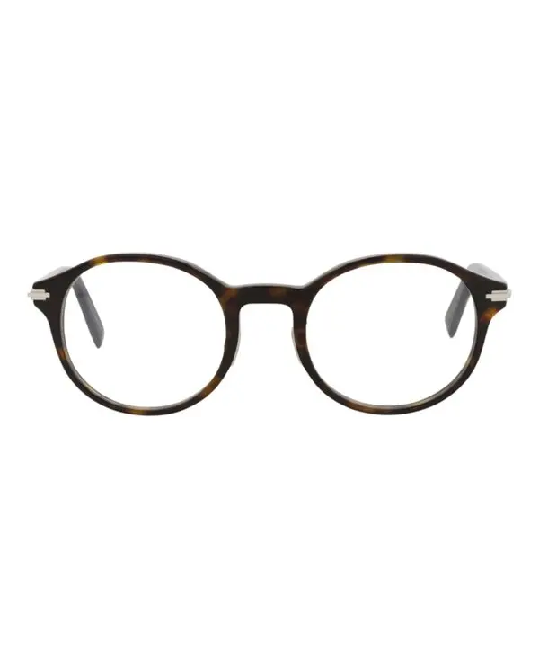 Dior Round-frame Optical Frames - Havana Havana Transparent (dm50009f/53/052)