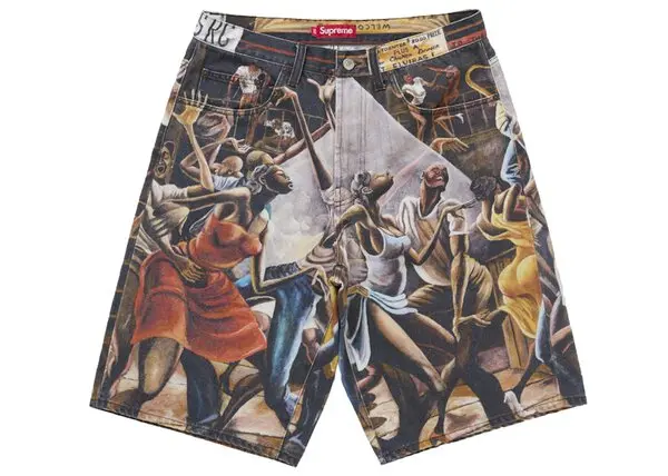 Supreme Ernie Barnes Denim Shorts - Dance