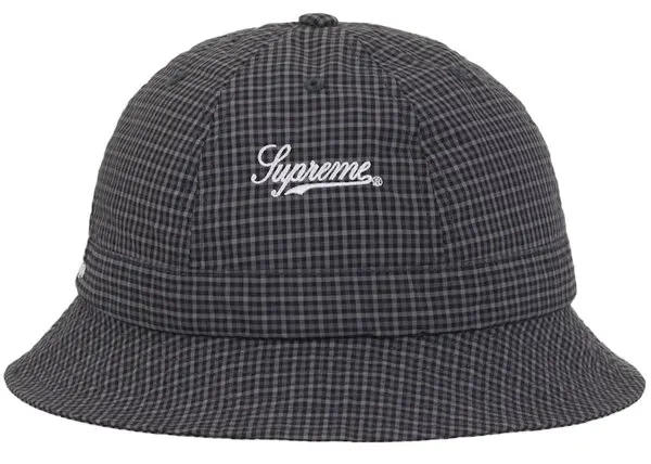 Supreme Cordura Plaid Bell Hat - Black