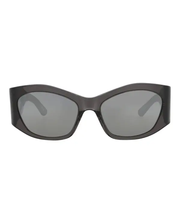 Balenciaga Square Frame Recycled Acetate Sunglasses - Grey Grey Silver (bb0329s/30014894/003)