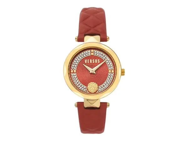 Versace Covent Garden Petite Leather Watch - Stainless Steel