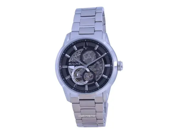 Bulova Skeleton Watch - Stainless Steel