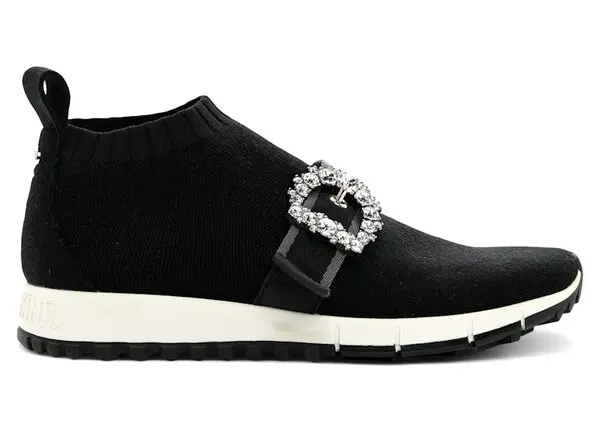 JIMMY CHOO Knit Crystal Oakland Sneakers
